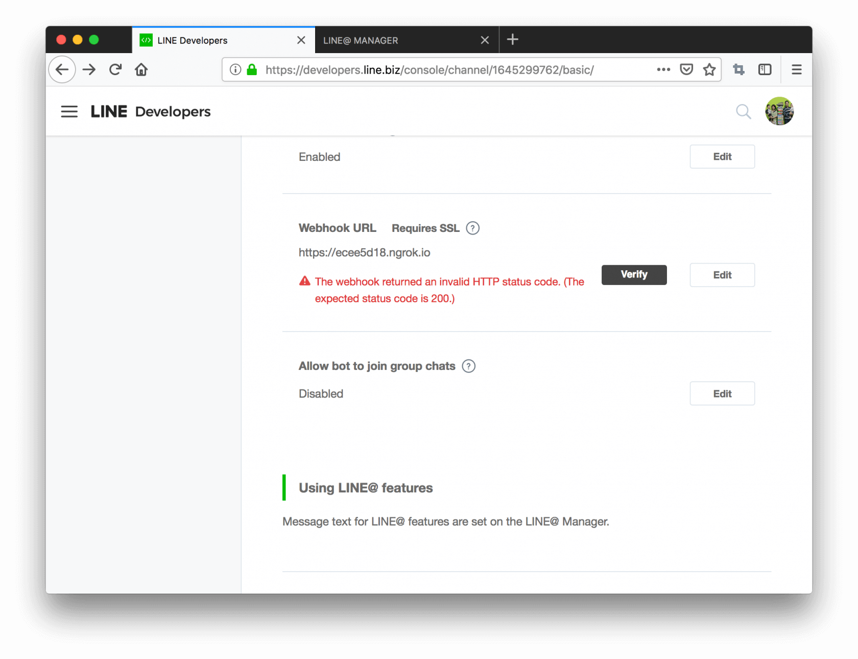 Line Chatbot: 使用 ngrok 開發 LINE 應聲蟲聊天機器人