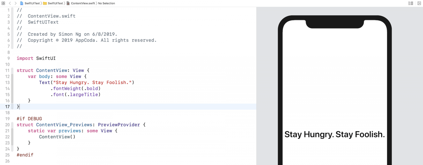 SwiftUI 教學：如何建立星際大戰透視文字（Perspective Text）