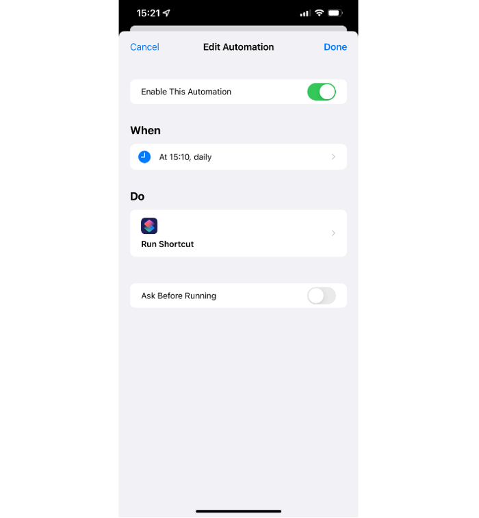 利用 iOS 的 Shortcuts App 定期呼叫無伺服器函式或 Web API