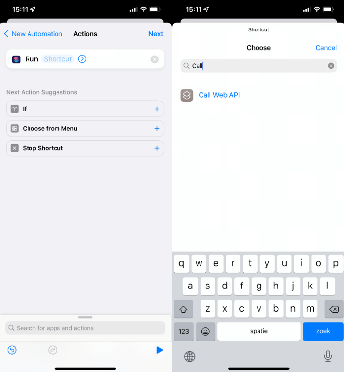 利用 iOS 的 Shortcuts App 定期呼叫無伺服器函式或 Web API