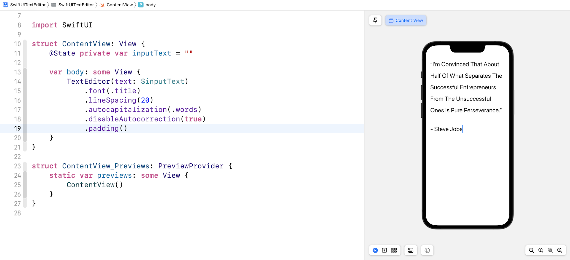  32 TextEditor SwiftUI IOS 15 